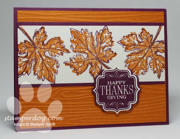 Thanksgiving Card Stampin Up Demo Ann M Clemmer Stamper Dog Card 