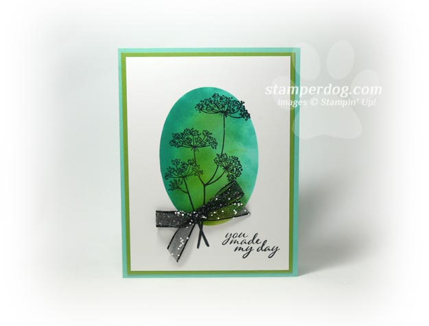 Sponged Oval Card