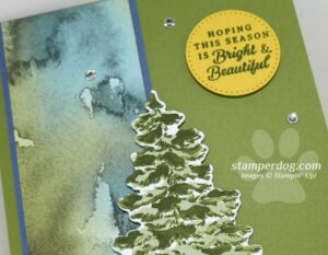 Blue & Green Christmas Tree Card